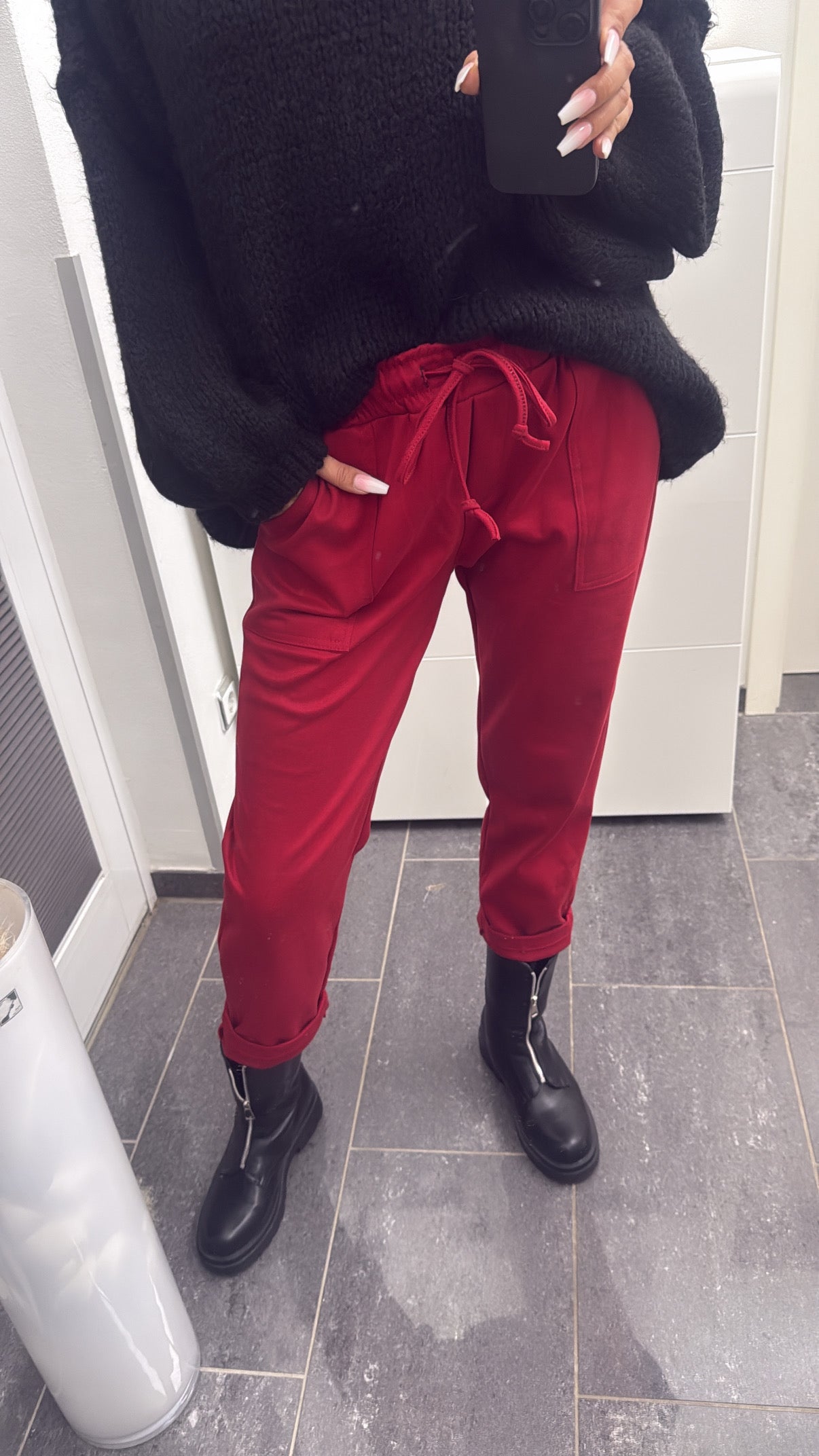 lockere Hose, fester Stoff / rot Art. 13262 – mamell