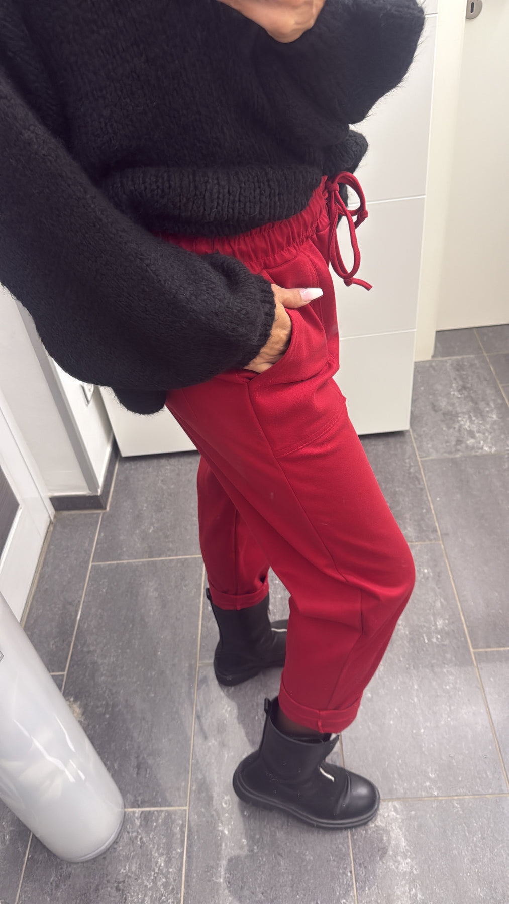 lockere Hose, fester Stoff / rot Art. 13262 – mamell