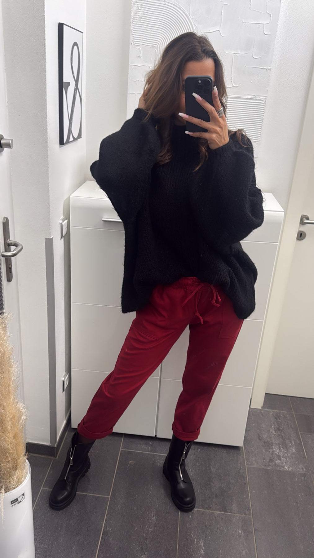 lockere Hose, fester Stoff / rot Art. 13262 – mamell